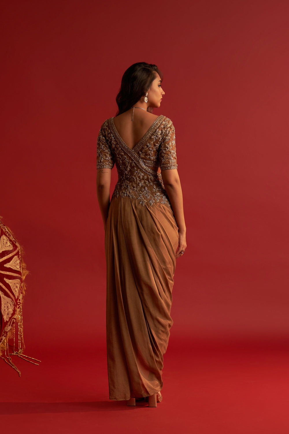 Copper Gold Dusky Gold Gown